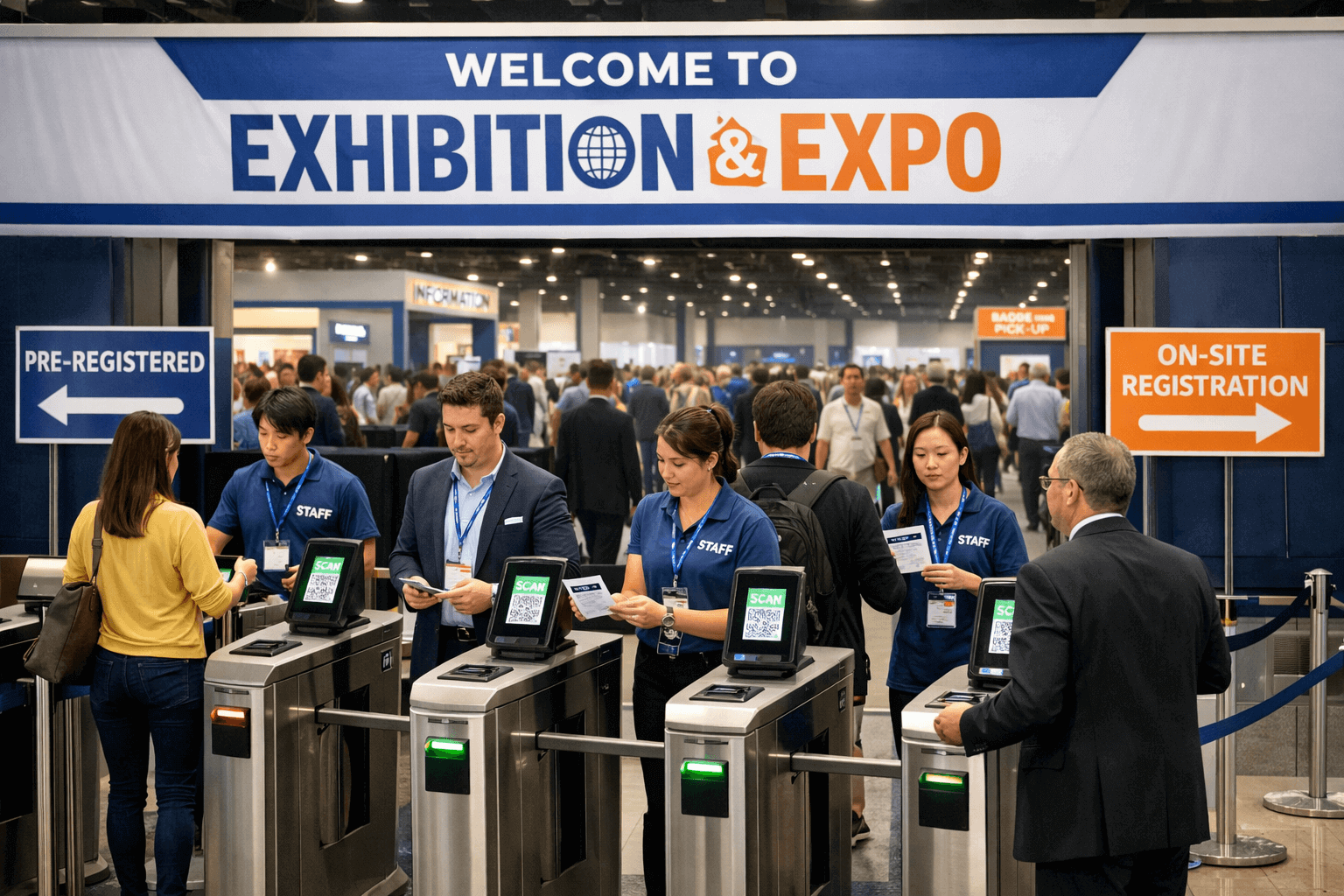 Secure Exhibition and Expo Entry Management with Turnstile